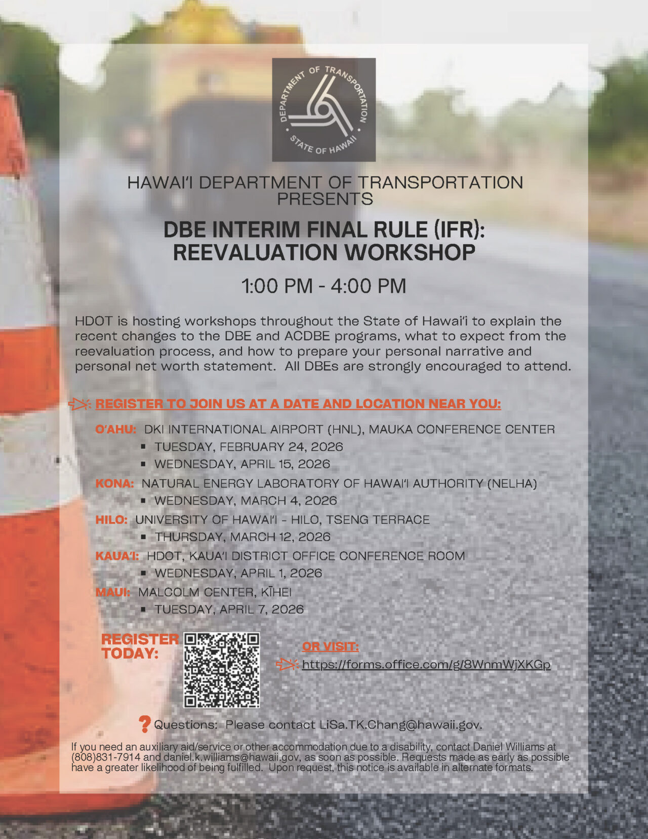 2026 Statewide DBE Workshops | Hawaii SBDC